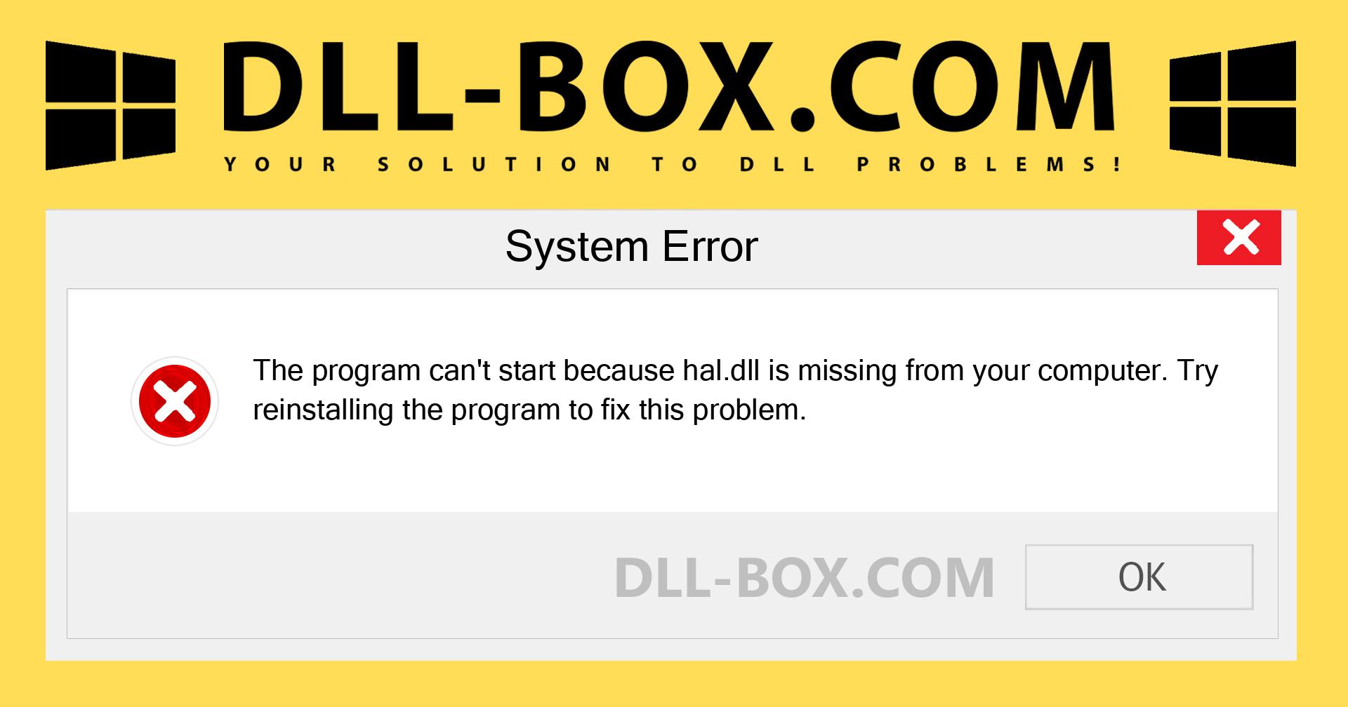 hal.dll free download for Windows | DLL-BOX.COM